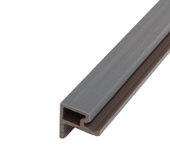 Slatted Cladding End Trim Stone Grey 2.5m - Chelmsford Plastic Warehouse