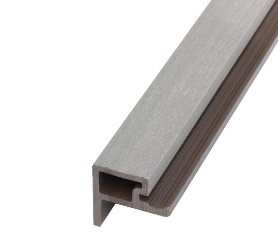 Slatted Cladding End Trim Misty Wood 2.5m - Chelmsford Plastic Warehouse